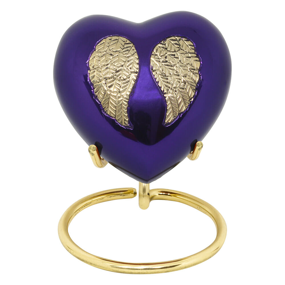 Purple Hearts With Wings